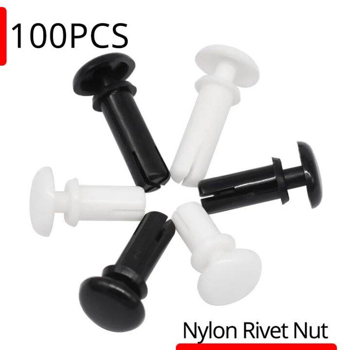 100pcs Diameter 5.1mm R Type Expansion Rivet Nut Nylon Plastic Buckle ...