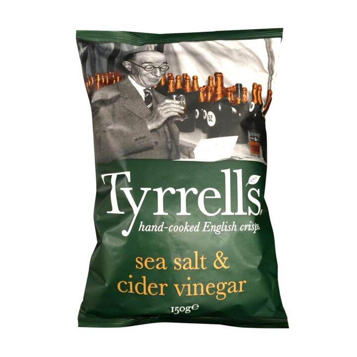 Tyrrell's Cider Vinegar & Sea Salt Potato Chips 150g | Lazada