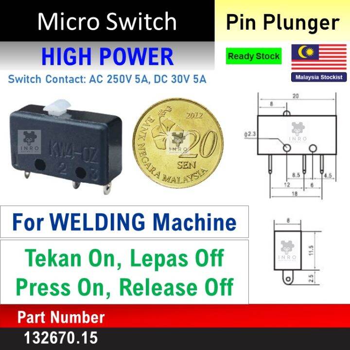 [Pin Plunger] KW4-0Z High Quality Limit Switch Welding Micro Switch ...