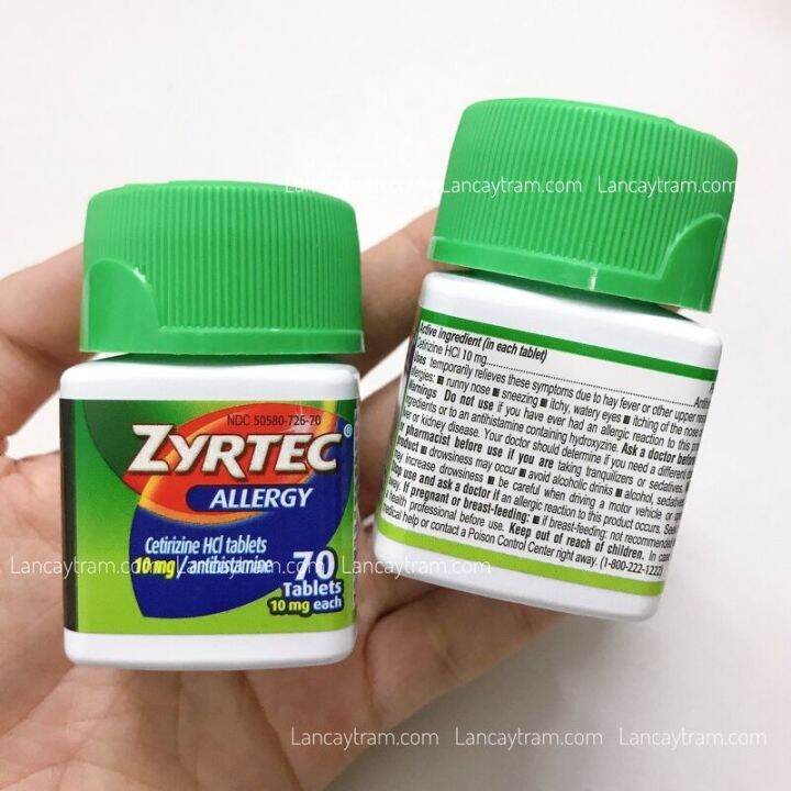 VIÊN UỐNG CHỐNG DỊ ỨNG ZYRTEC ALLERGY 10MG 70 VIÊN | Lazada.vn