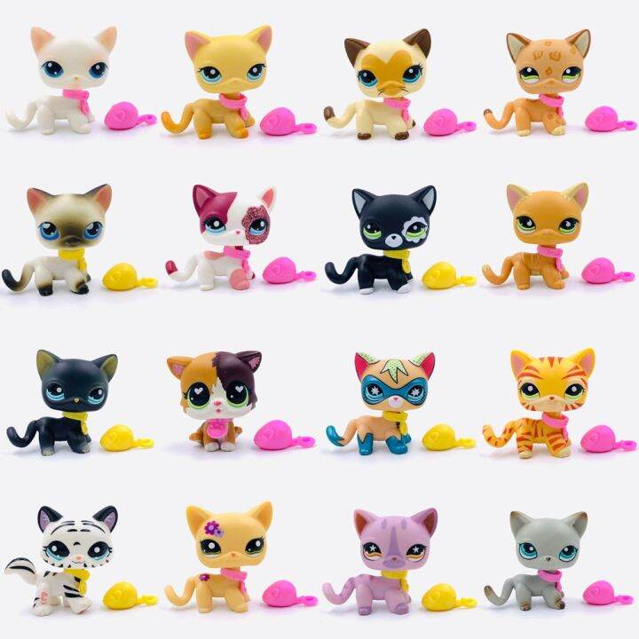 LPS CAT Rare Littlest pet shop Bobble head Toys Stands Short Hair ...