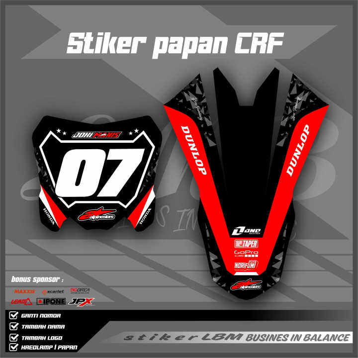 Stiker Papan Nomor CRF , KX , KTM , YZ , KLX , | Request desain ...