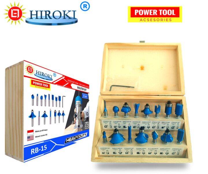COD PROMO mata profil SET 15 pc router bit set mata profil mata trimmer ...