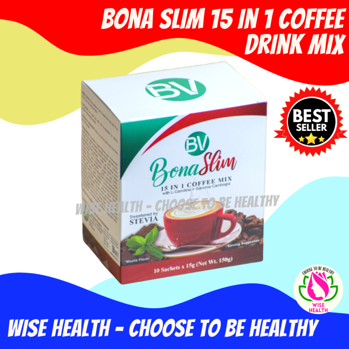 Bona Slim 15 in 1 COFFEE Mix with L-Carnitine + Garcinia Cambogia (1 ...