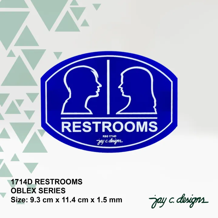 Acrylic Signage Restrooms Sign Jay C. Designs 1714 | Lazada PH