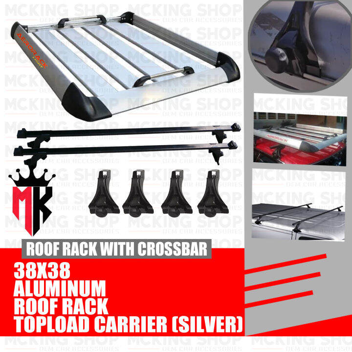38x38 Universal Aluminum Aero Rack Light Roof Rack / RoofRack Top Load ...