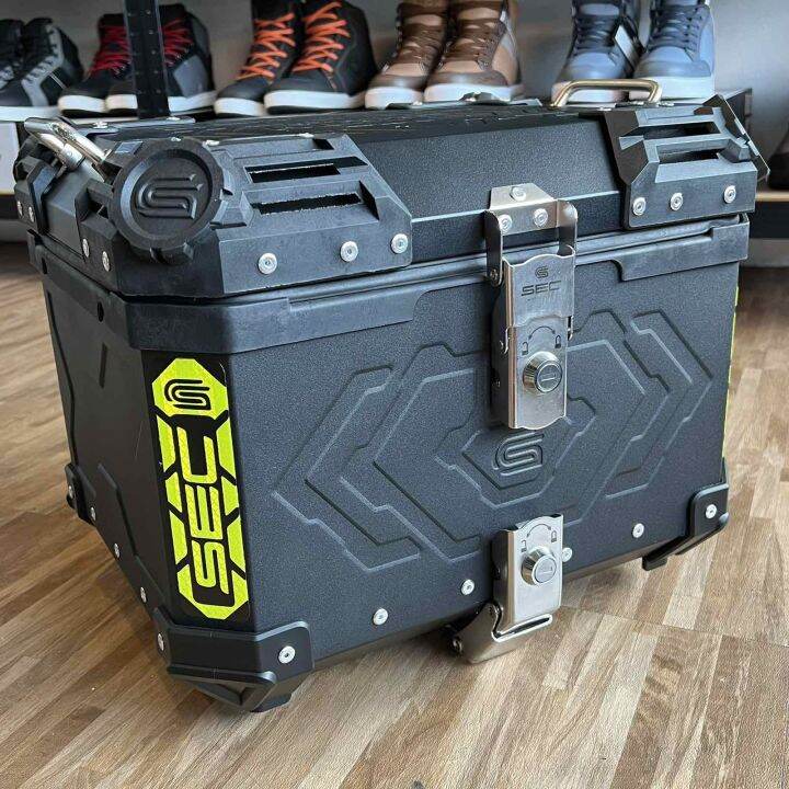 SEC 45L Series 66 Recon DSEC-05806 Motorcycle Alloy Top Box Black ...