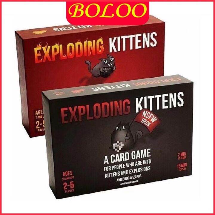 mkijhu เกมการ์ด แมวระเบิด Exploding / Imploding Streaking kittens Board บอร์ดเกม 2 ถึง 9 ผู้เล่น ...