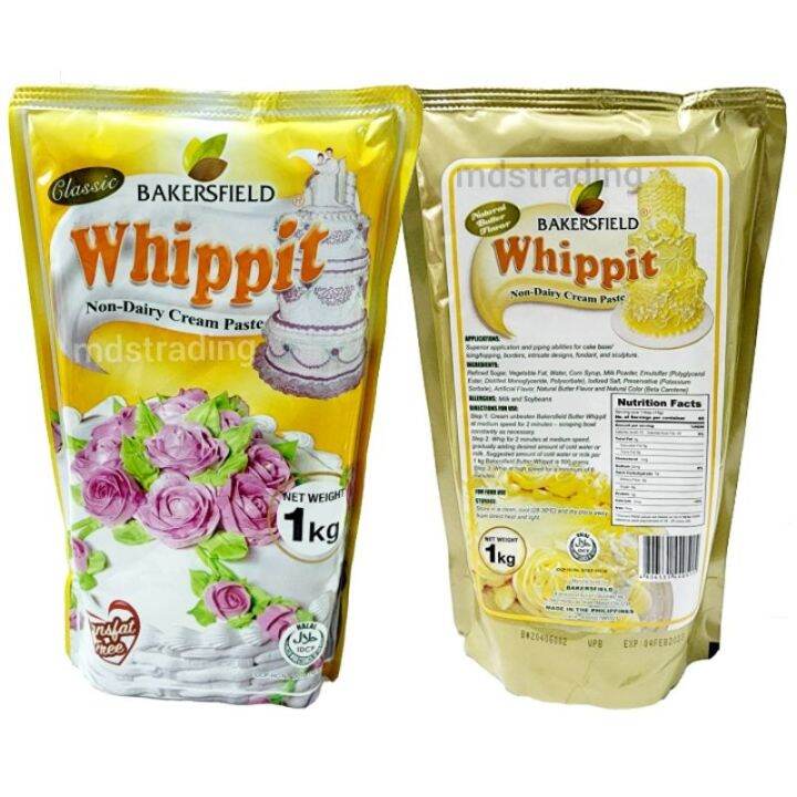 WHIPPIT Cream Paste Plain Butter Ready to Use Icing Frosting ...
