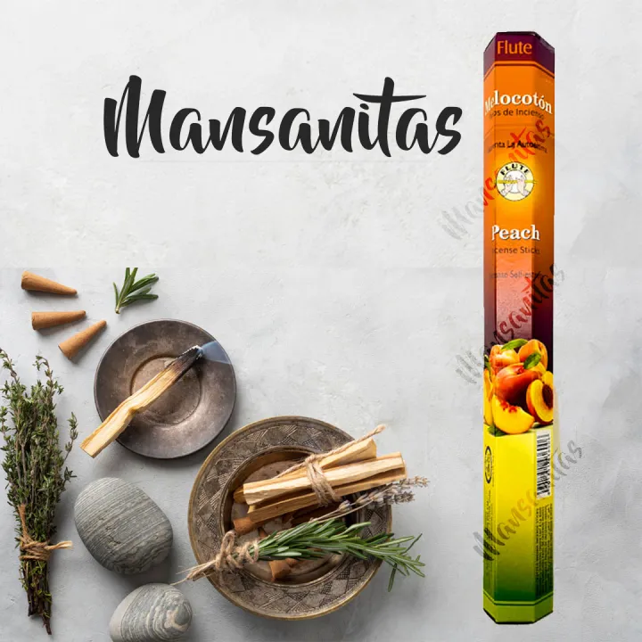 Mansanitas-Mansanas Flute Peach Incense Sticks 20 sticks in a box ...