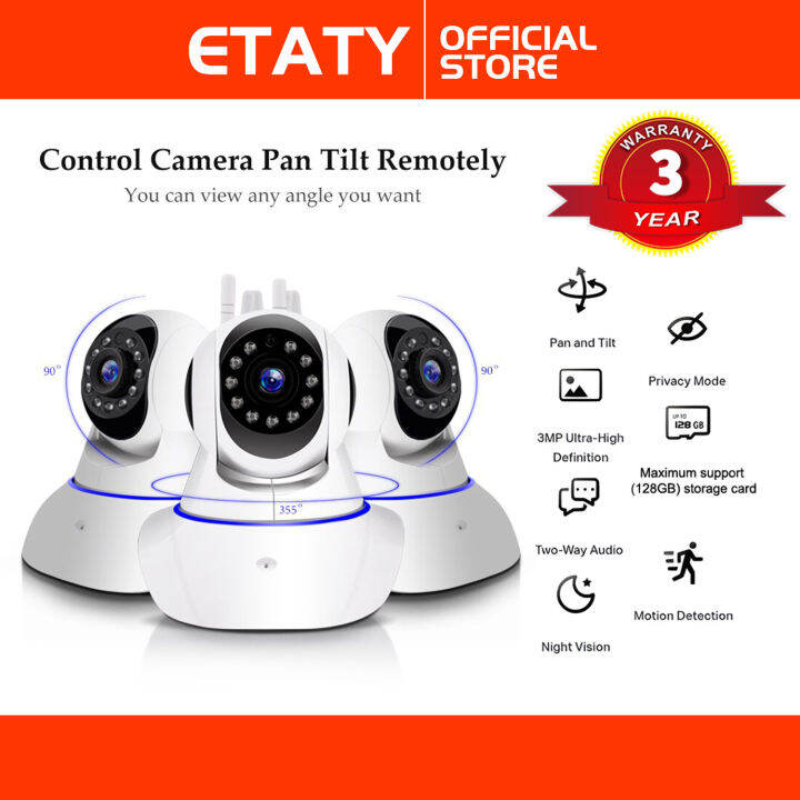ETASY V380 PRO Wireless Security Camera Home 3MP HD WiFi IP Camera with Night Vision, Motion ...