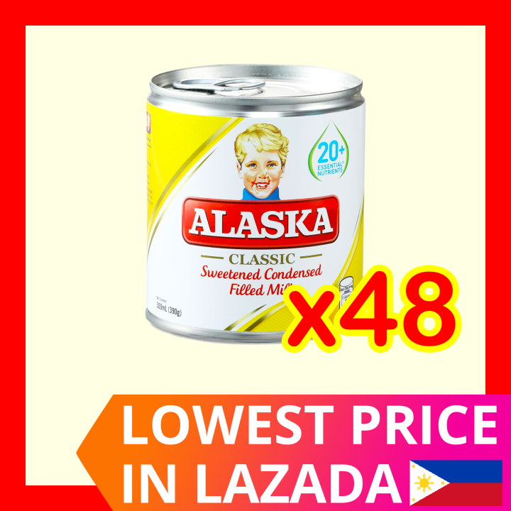 48 cans ALASKA CONDENSED MIK 300ml Condensed Milk Can Sweetened Filled ...