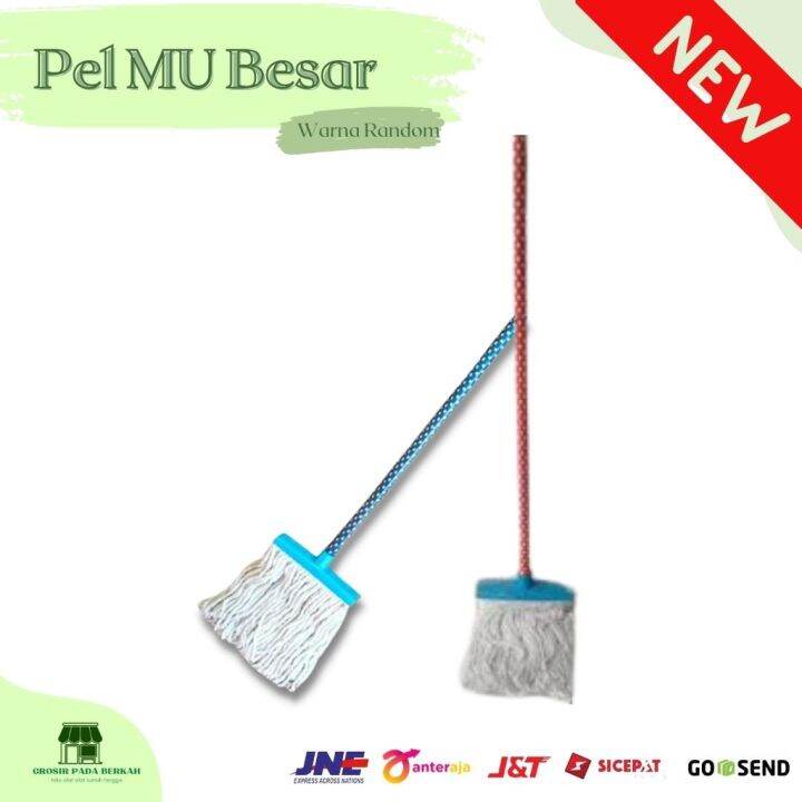 Pel MU Besar - Lap Pel Lantai MU Besar - Gagang Kayu - Pel Mop | Lazada ...