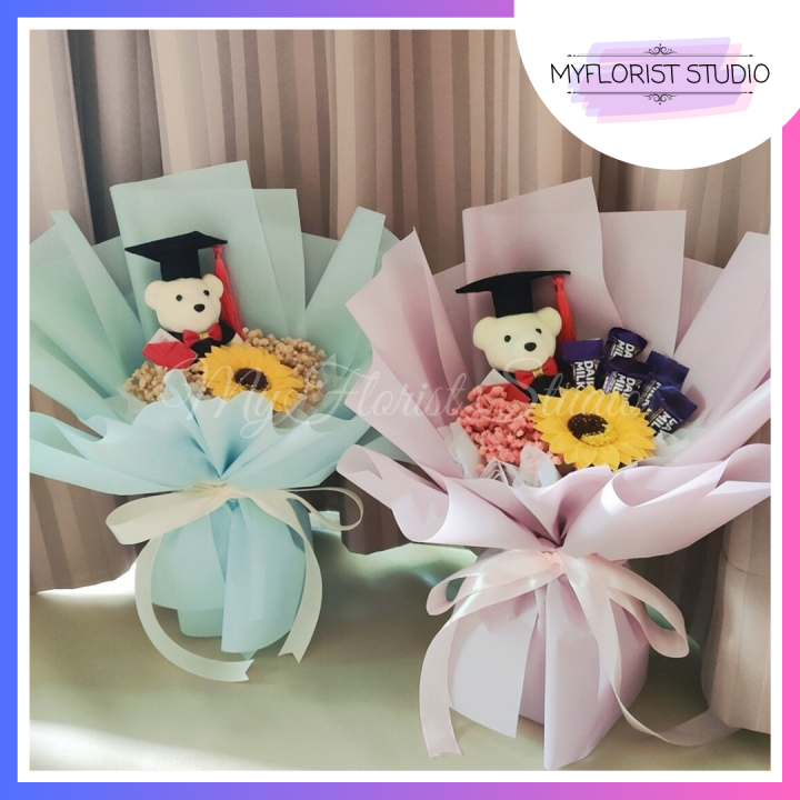 Graduation Bouquet Convo Bouquet Soap Sunflower Bouquet Preserved Baby ...