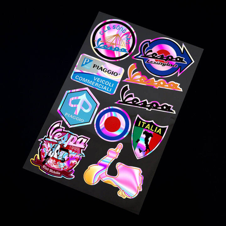 VESPA Piaggio Pedal Stickers Reflective Motorcycle Stickers Colorful ...