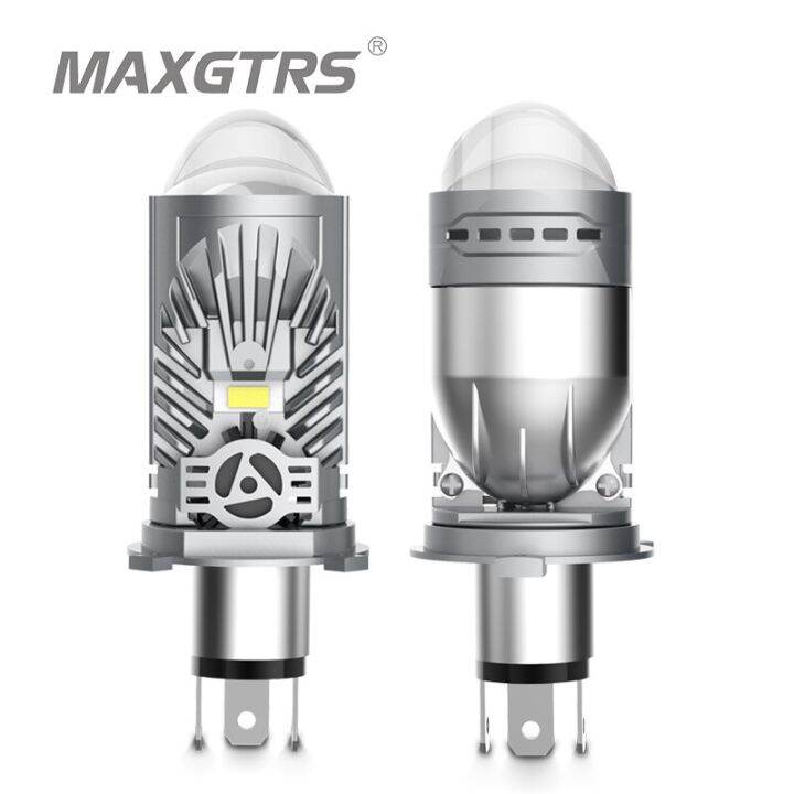 55W H4 LED Hi-lo Mini Projector Lens Headlight Bulb Kit Conversion For ...