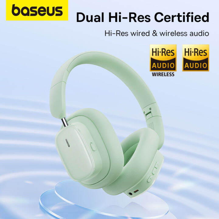Baseus Noise-Cancellation Wireless Headphones Bluetooth Over-Ear Gaming ...