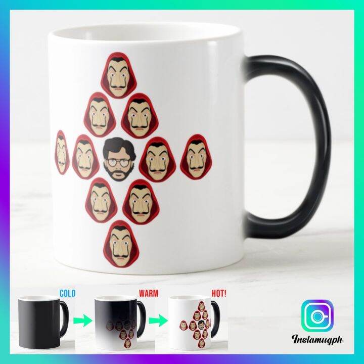 Instamug Money Heist La Casa De Papel 11 oz Glossy Ceramic Mug / Color-Changing Magic Mug ...