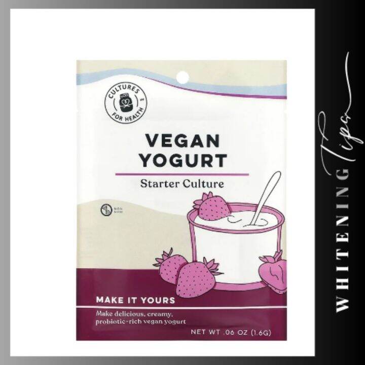 Whitening Tips Cultures for Health, Vegan Yogurt, 4 Packets, .06 oz (1. ...