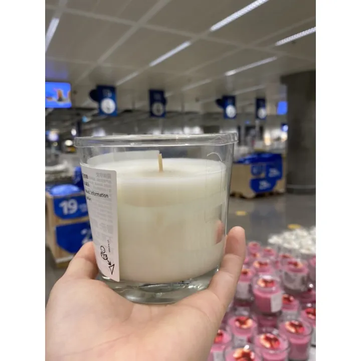 เทียนหอม เทียนหอมในถ้วยแก้ว sinnlig jamilk IKEA แท้ มี2ขนาด 4กลิ่น ...