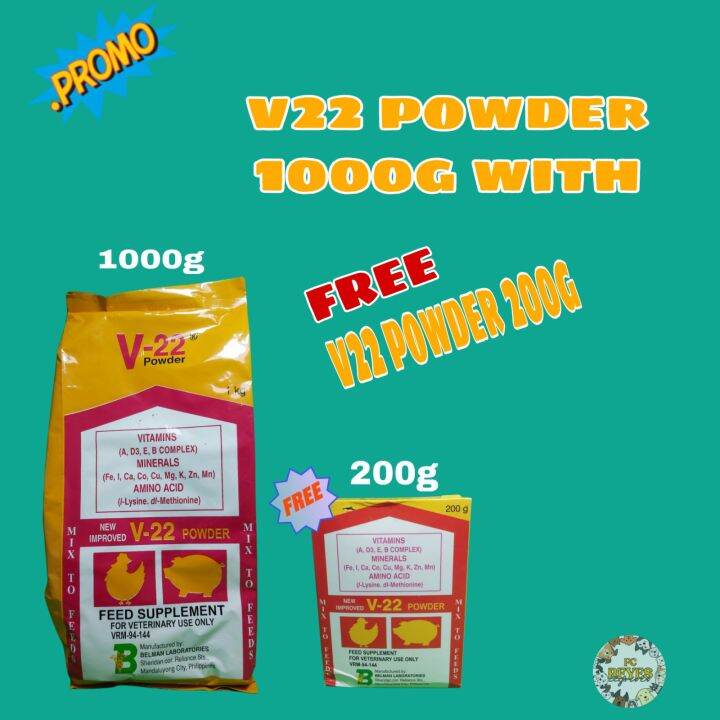 [ FC REYES AGRIVET ] V22 powder 1000g with FREE V22 powder 200g ( with ...