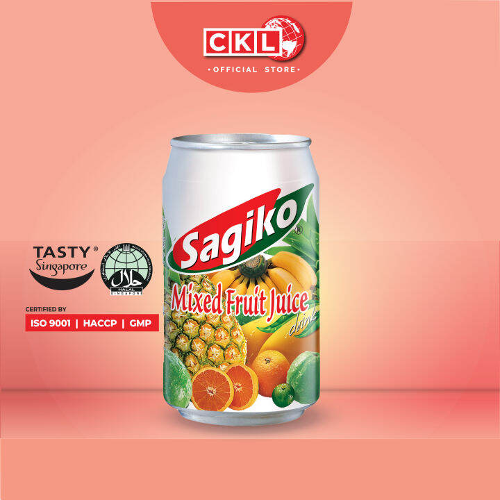 Sagiko Mixed Fruit Juice Drink - Halal - 320ml x 24 Cans | Lazada Singapore