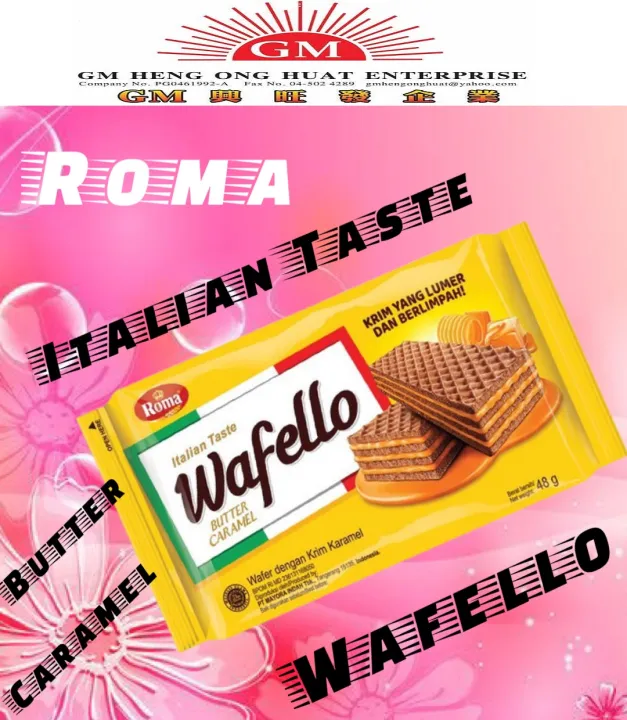 Roma Wafello Butter Caramel 48G x 10 PACKS | Lazada