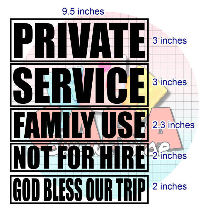 Sticker Signage for E-Trike, Tricycle, Cars, Motorcycles / PRIVATE ...