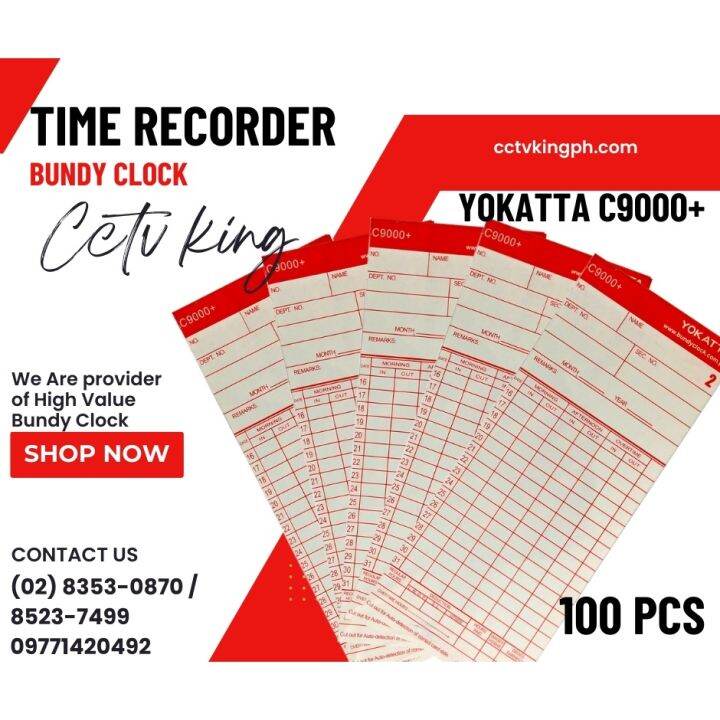 Yokatta C9000 Time Card Standard 100 Pcs. | Lazada PH