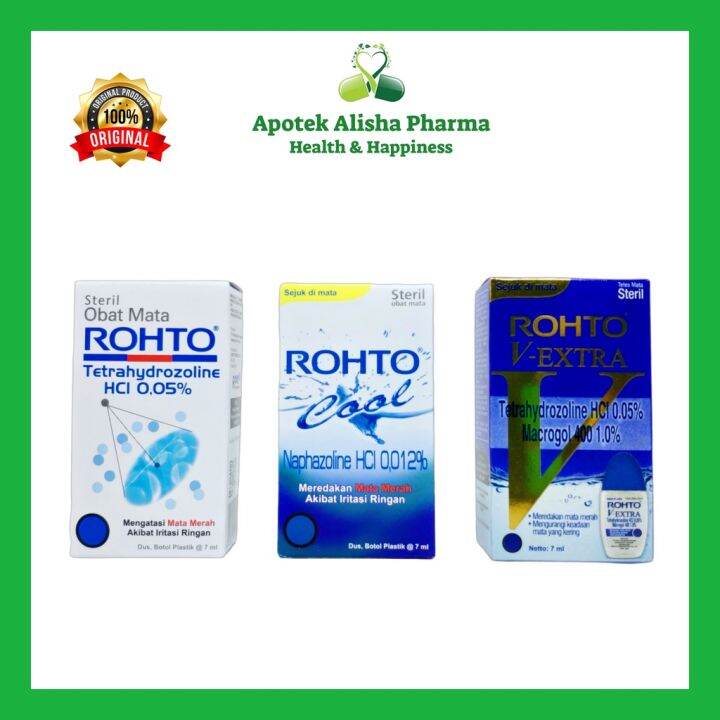 Rohto Tetes Mata 7ml / Rohto Cool Eye drop 7ml / Rohto V Extra 7ml ...