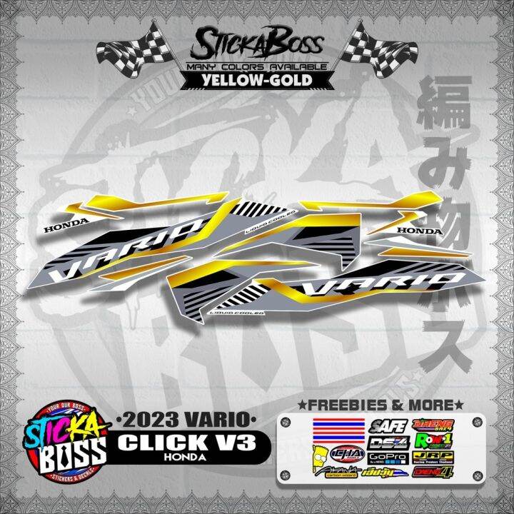COD⚪️2023🔥 HONDA CLICK V3 STOCK DECALS ( 2023 VARIO )【WITH FREEBIES ...