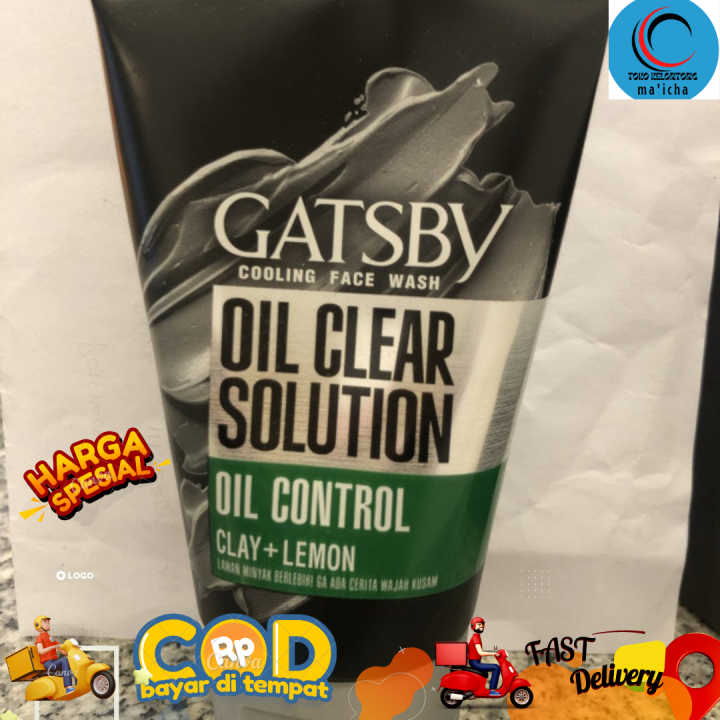 Gatsby oil clear solution Oil Control Clay + Lemon 100g | Lazada Indonesia