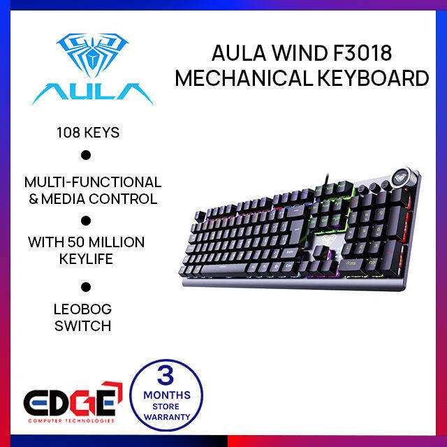 EDGE | AULA F3018 Mechanical Keyboard, 108 Keys | Lazada PH