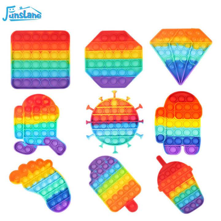 FunsLane Relieve Stress Toys Colorful Bubble Board Werewolf Dinosaur ...