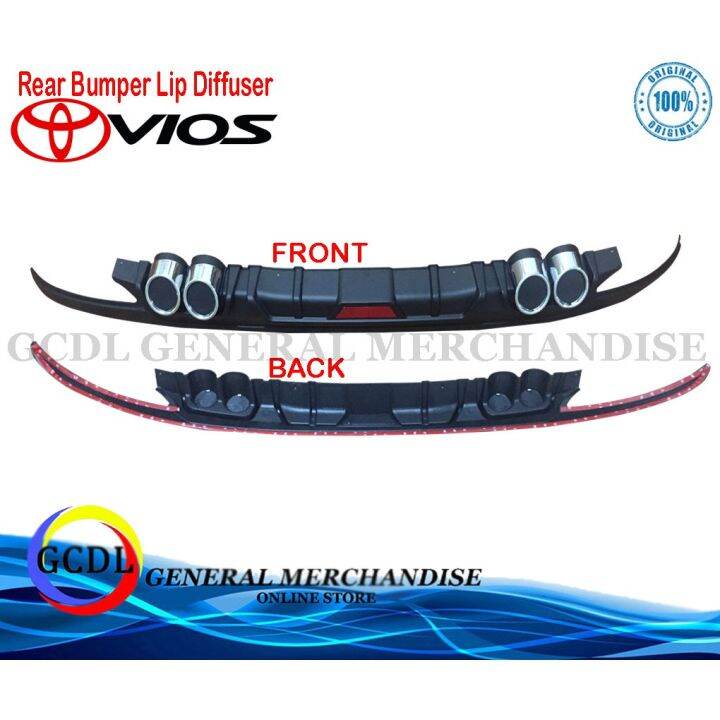 Toyota Vios 2019 4th Gen Rear Bumper Lip DiffuseR | Lazada PH