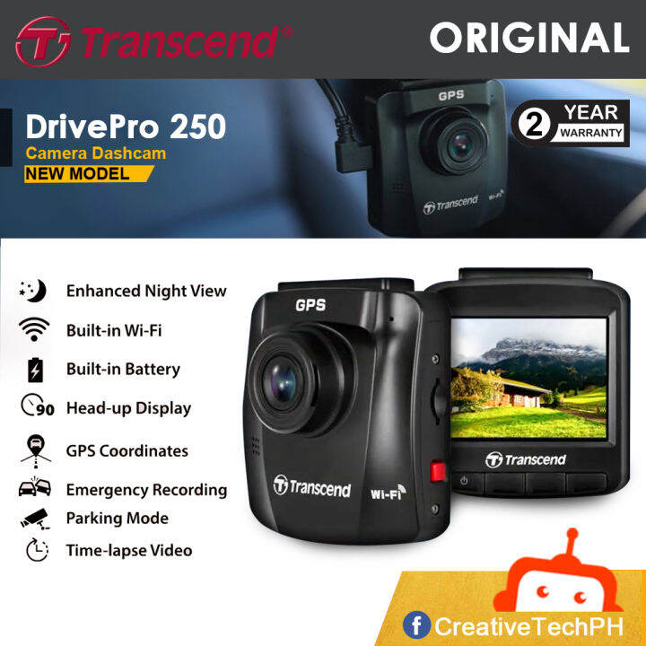 Original Transcend DrivePro 250 Camera Dashcam 1080p Full HD STARVIS ...