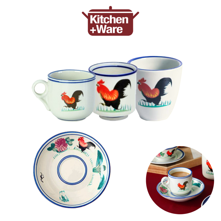 Chinese Retro Nostalgic Rooster Ceramic Cups | Traditional Rooster ...
