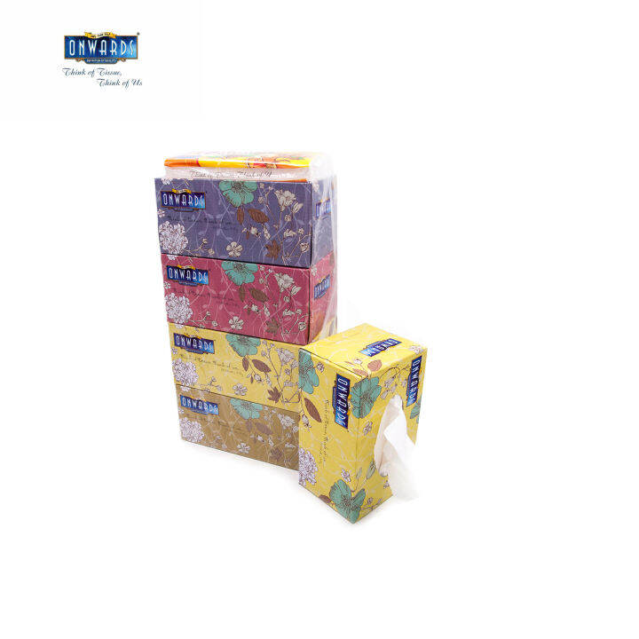 Onwards Box Facial Tissue 4 Boxes x 130 Sheets x 3 Ply | Lazada