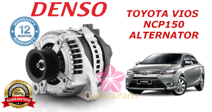 (100% Genuine + 1 Year Warranty) TOYOTA Vios 1.5 NCP150 NEW ALTERNATOR ...