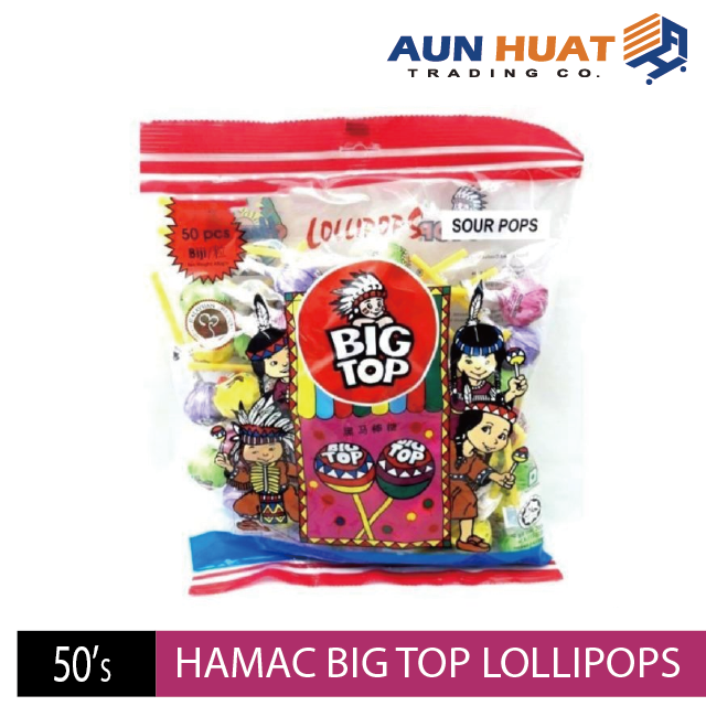 Hamac big top Mixed Fruits Lollipop / Sour Pops Lollipop 50pcs/beg | Lazada