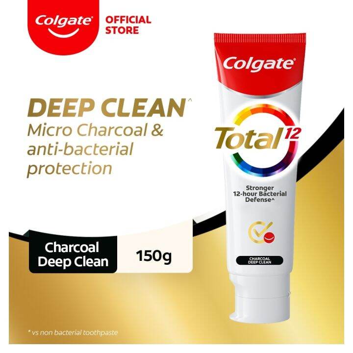 Colgate Total Charcoal Deep Clean Multi-Benefit Antibacterial Toothpaste 150g | Lazada PH