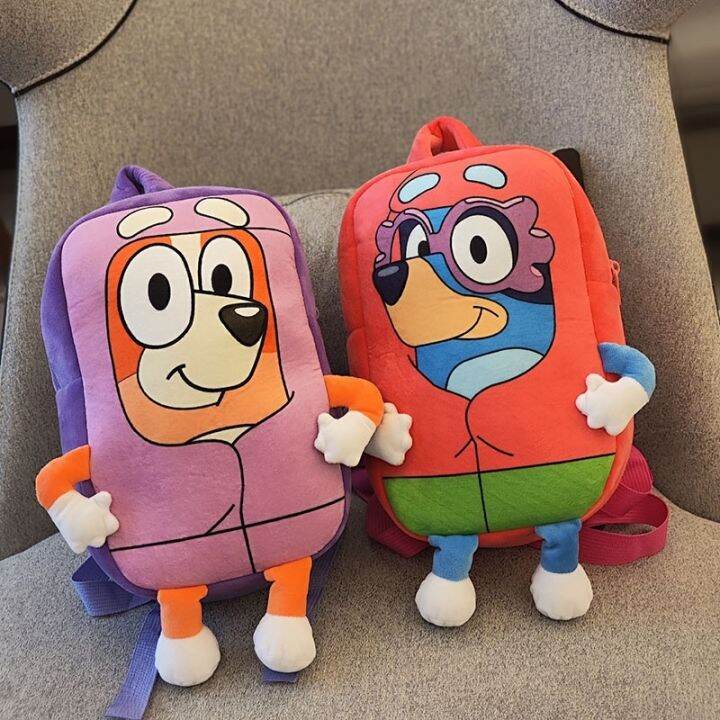 ☎ Bluey Backpack Girls Boys Toddler Plush School Backpack Cartoon Bluey ...