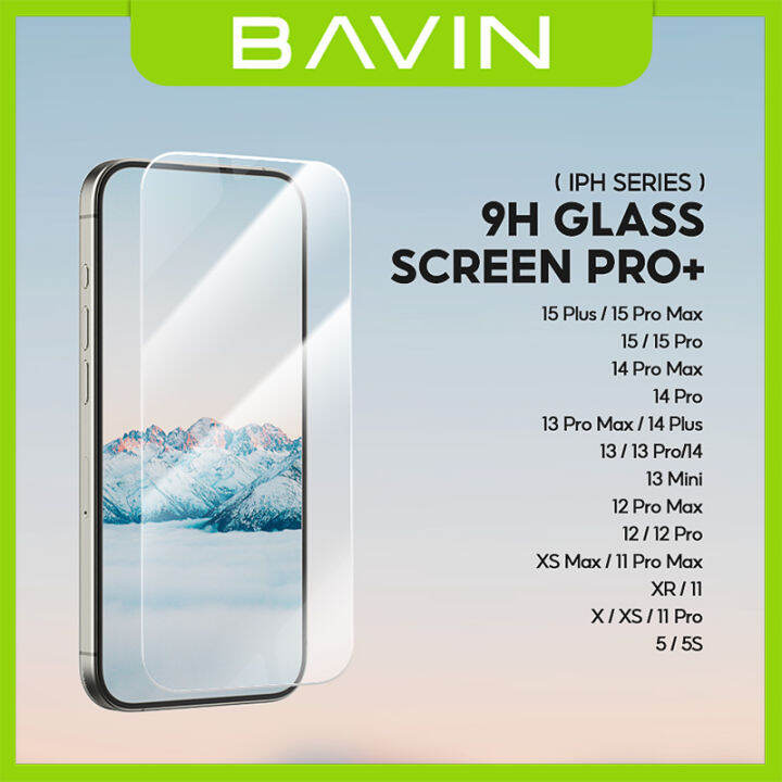 BAVIN Tempered Glass Screen Protector For iPh X XS XR 5 11 12 13 14 Pro ...