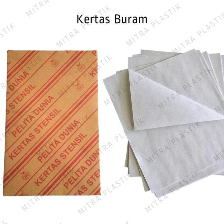 Kertas Stensil / Kertas Buram Folio 500 lembar Pelita Dunia Abu Burem ...