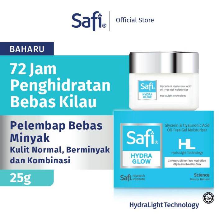 SAFI Hydra Glow Glycerin & Hyaluronic Acid Oil-FREE Gel Moisturiser ...