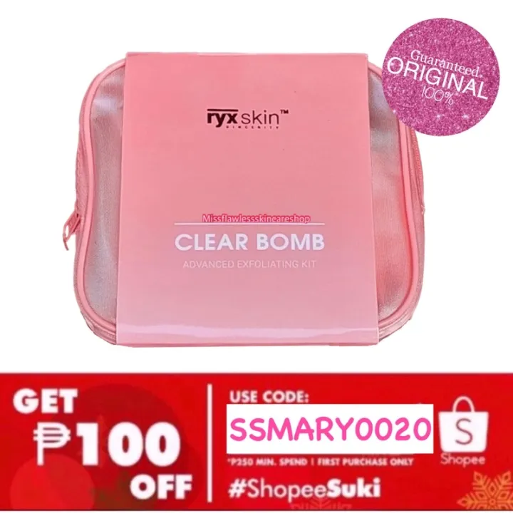 ORIGINAL RYX SKIN SINCERITY CLEARBOMB ADVANCED EXFOLIATING KIT | Lazada PH