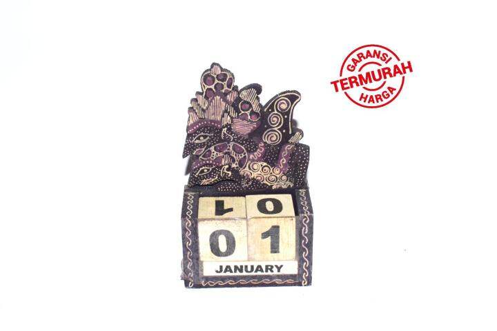 kalender karakter wayang unik/pajangan meja kalender warna random ...