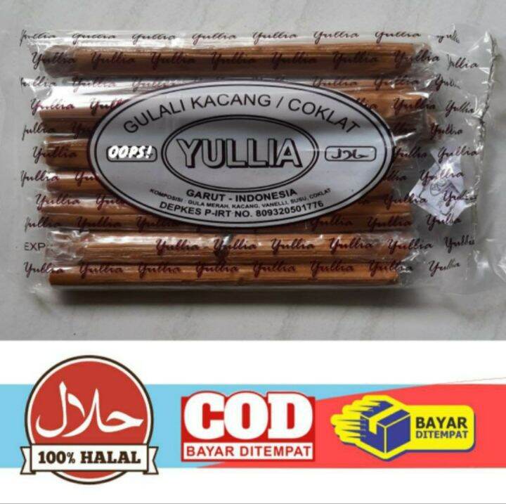 Gulali coklat bentuk kayu 1 pack isi 10 pcs, permen, permen gulali ...