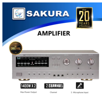 Sakura AV-737 Stereo Mixing Amplifier | Lazada PH