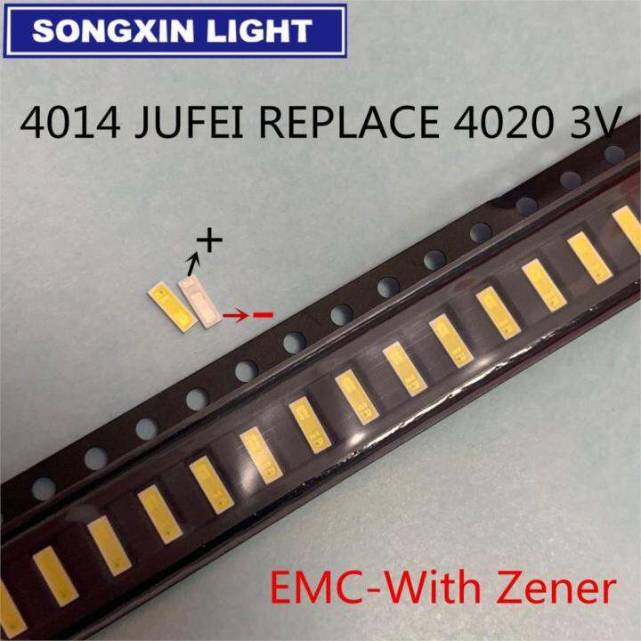 250pcs 4014 Replace 4020 Smd Led Beads Cold White 0.5w 1w 3v 6v 150ma ...